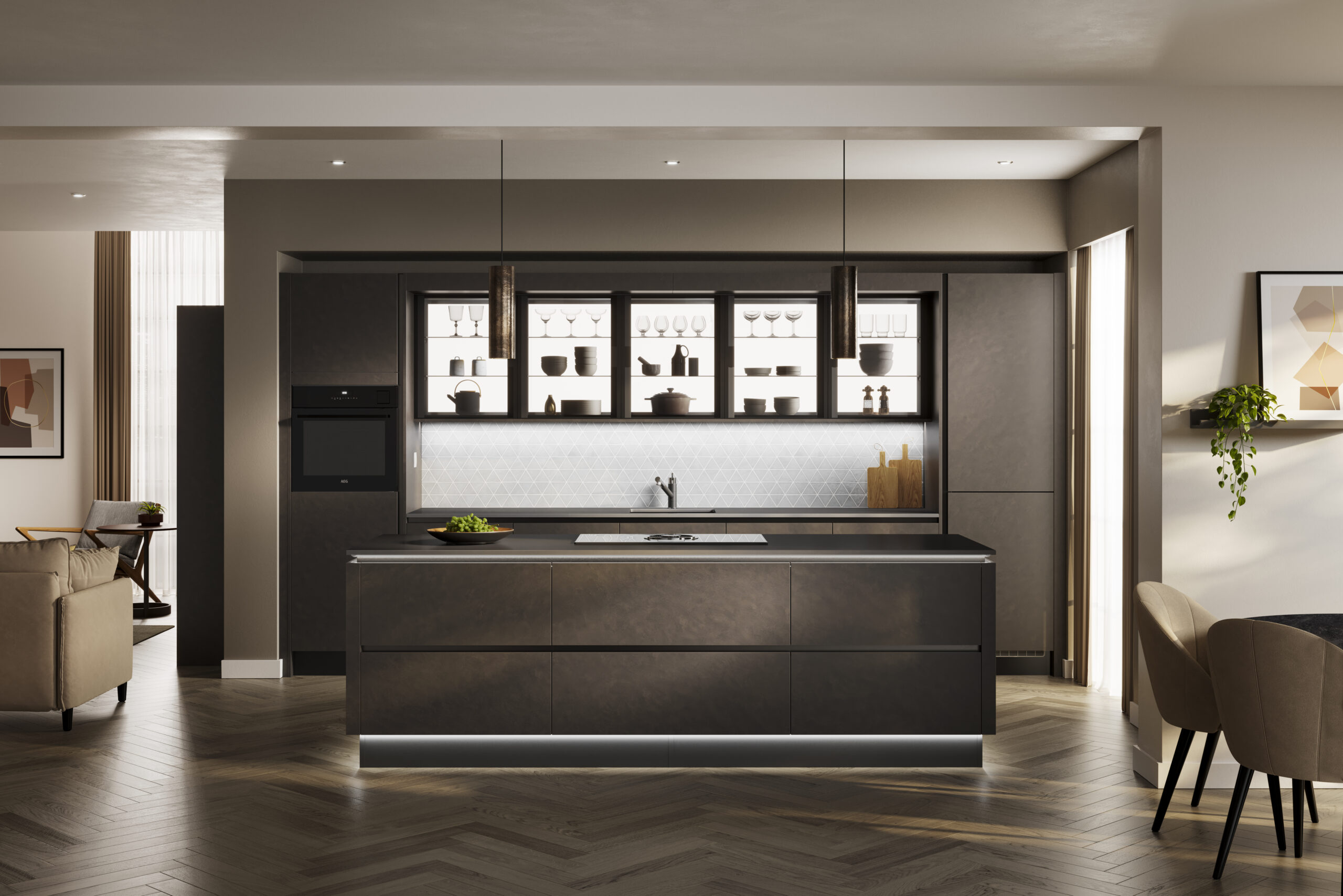 Linear | Handleless Fitted Kitchen Furniture | Symphony Group